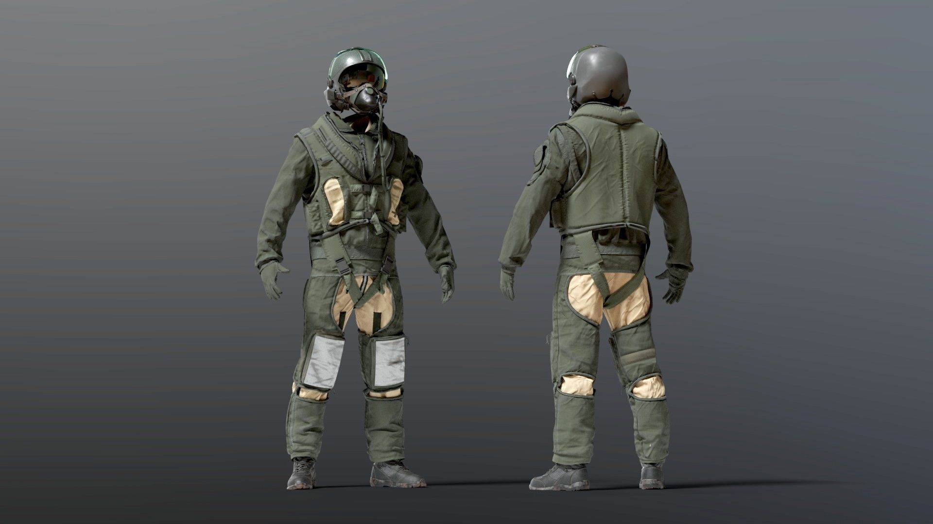 FLIGHT SUIT 90s Pilot 3D model | CGTrader