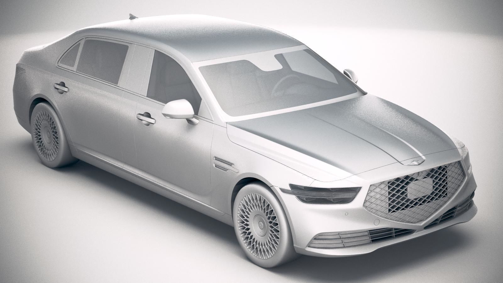 Genesis G90L 2020 Long 3D model | CGTrader