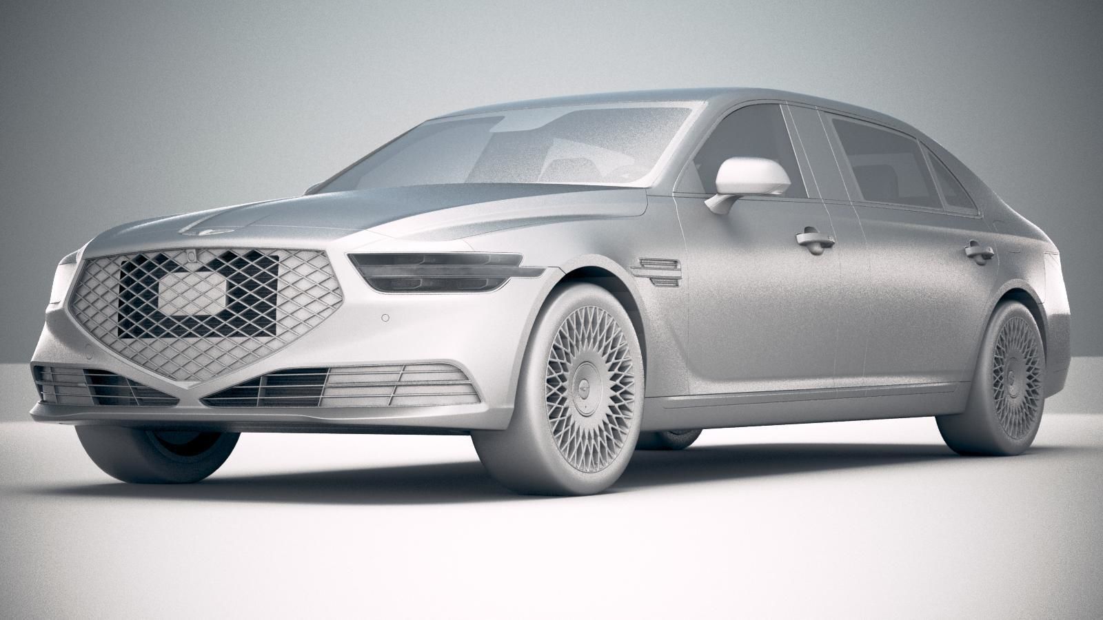 Genesis G90L 2020 Long 3D model | CGTrader