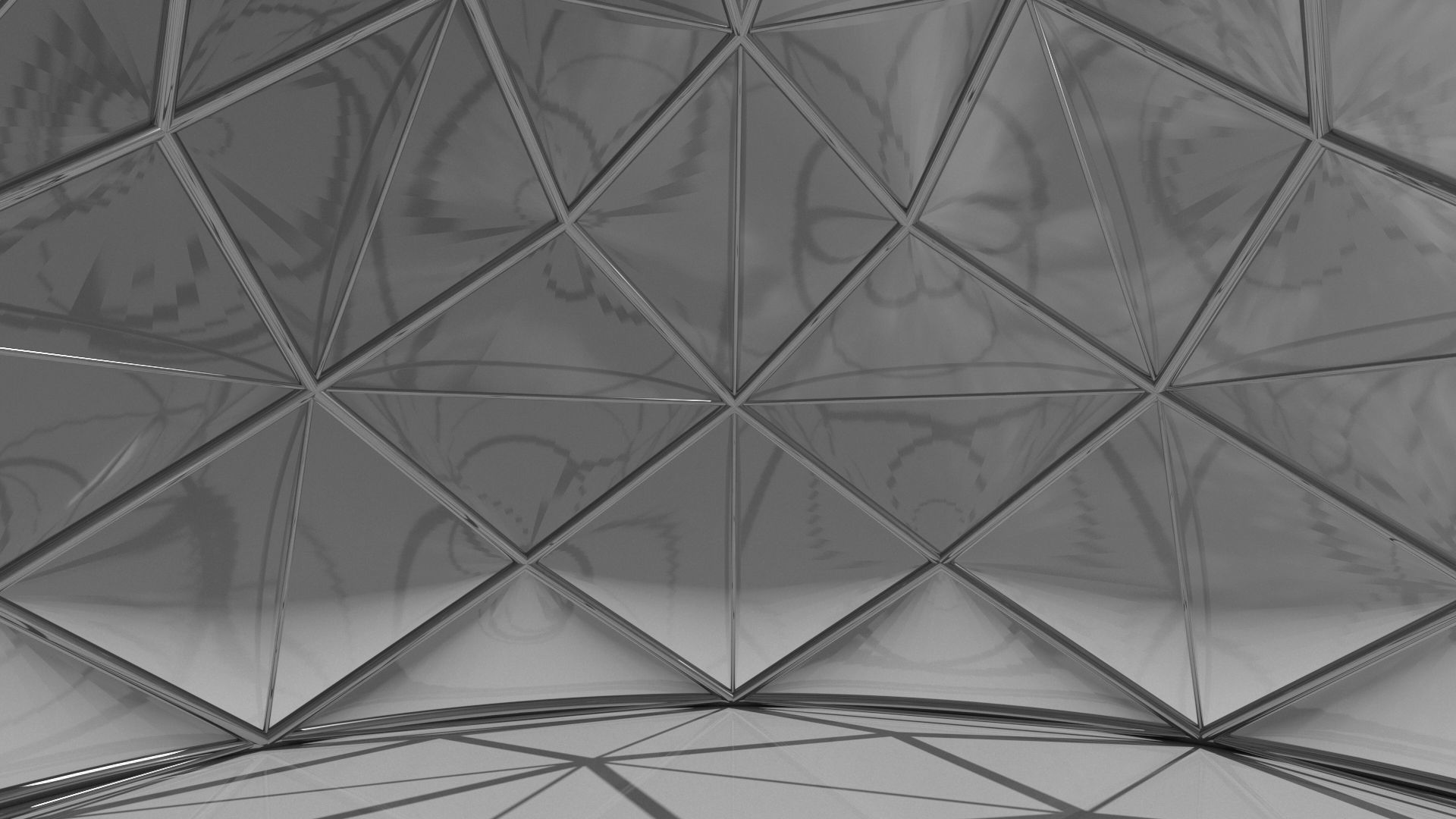 Pointed dome triangulated with glass enclosure 3D model | CGTrader