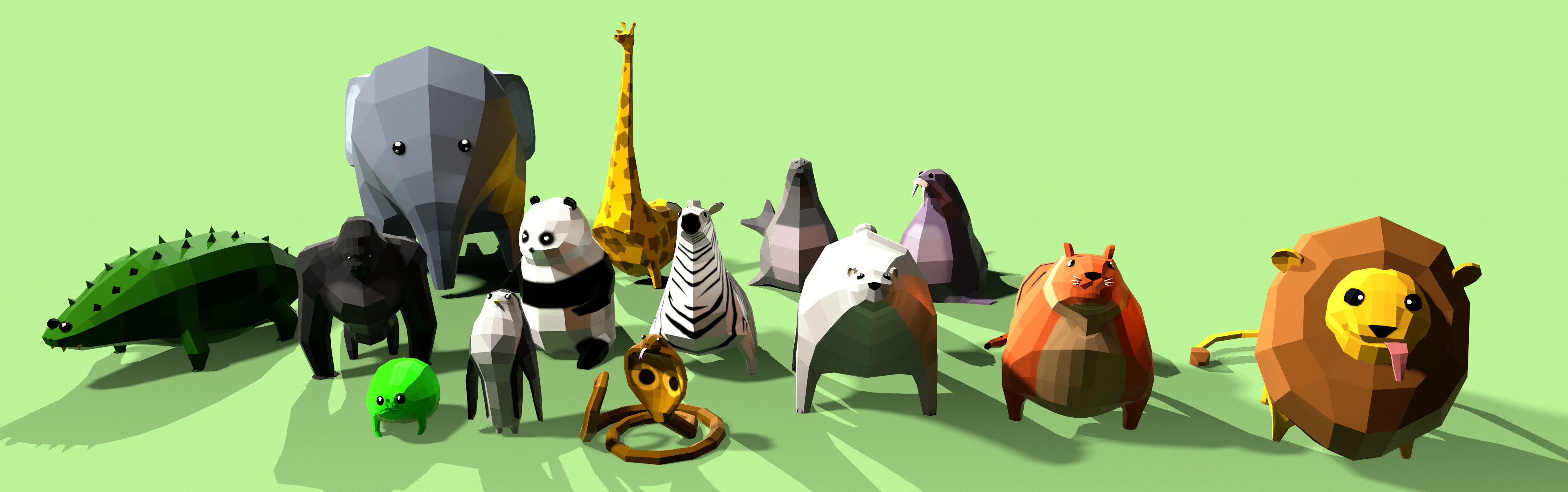 3D model Low Poly Stylized Animals and Creatures VR / AR / low-poly ...