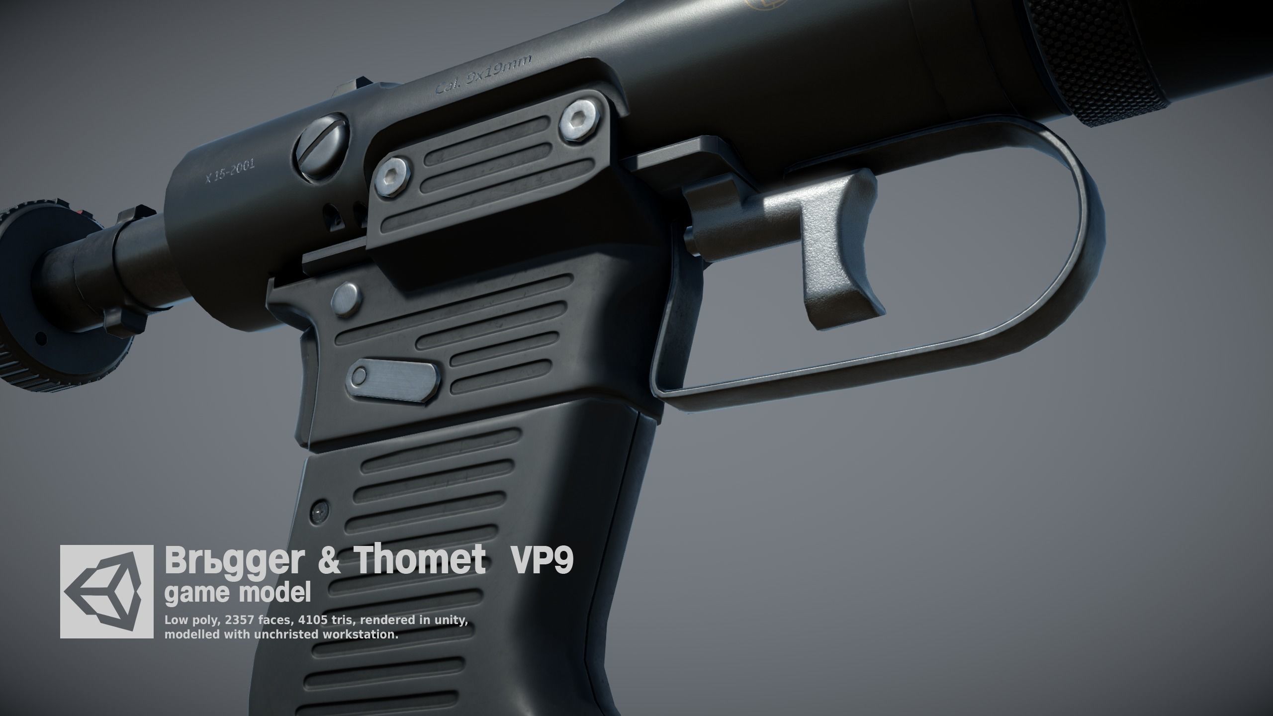 3D model VP9 Silenced pistol VR / AR / low-poly | CGTrader