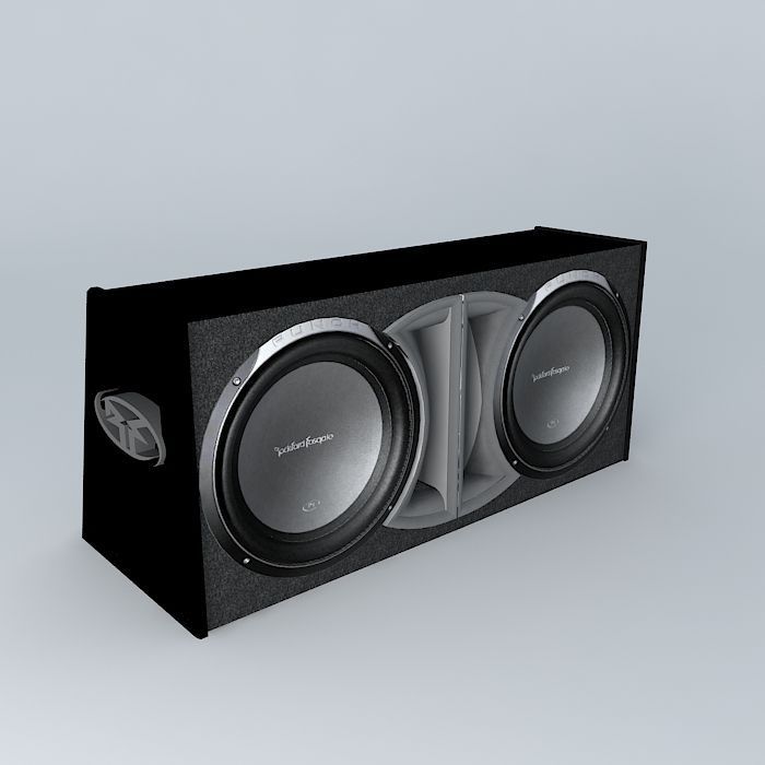 Rockford Fosgate 12 inch subwoofer enclosure free 3D Model MAX OBJ 3DS ...