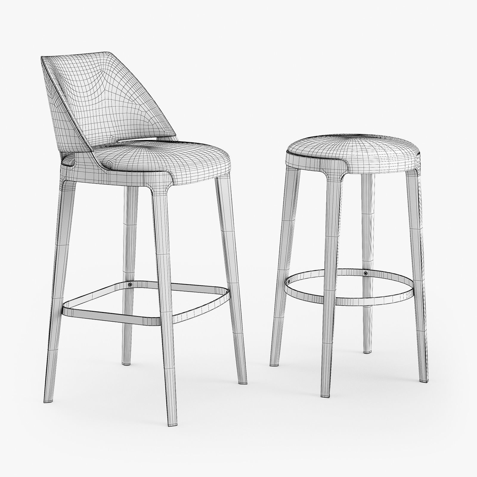 Potocco Velis barstool 3D model | CGTrader