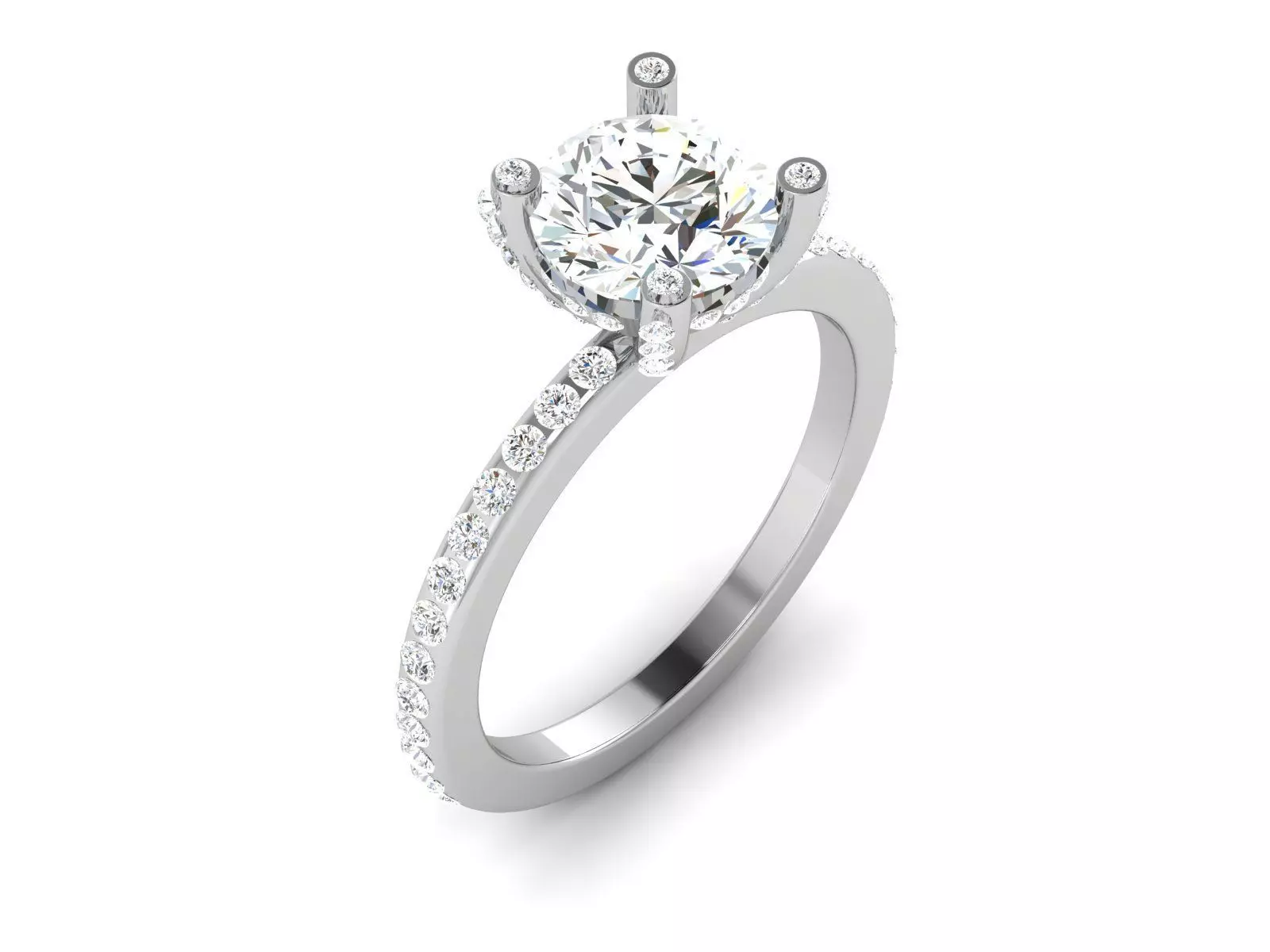 Solitaire ring 3dm stl render detail 3D print model 3D model 3D ...
