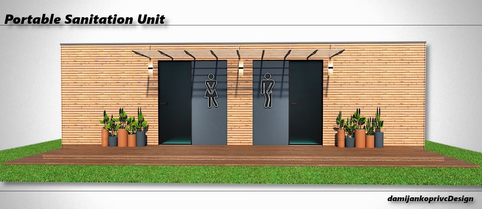 modular sanitation unit 3d model 3D model | CGTrader