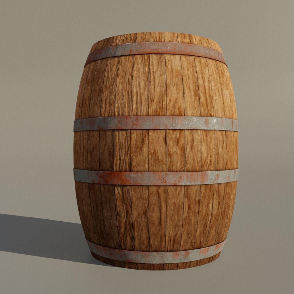 Medieval wooden barrel free VR / AR / low-poly 3D model | CGTrader