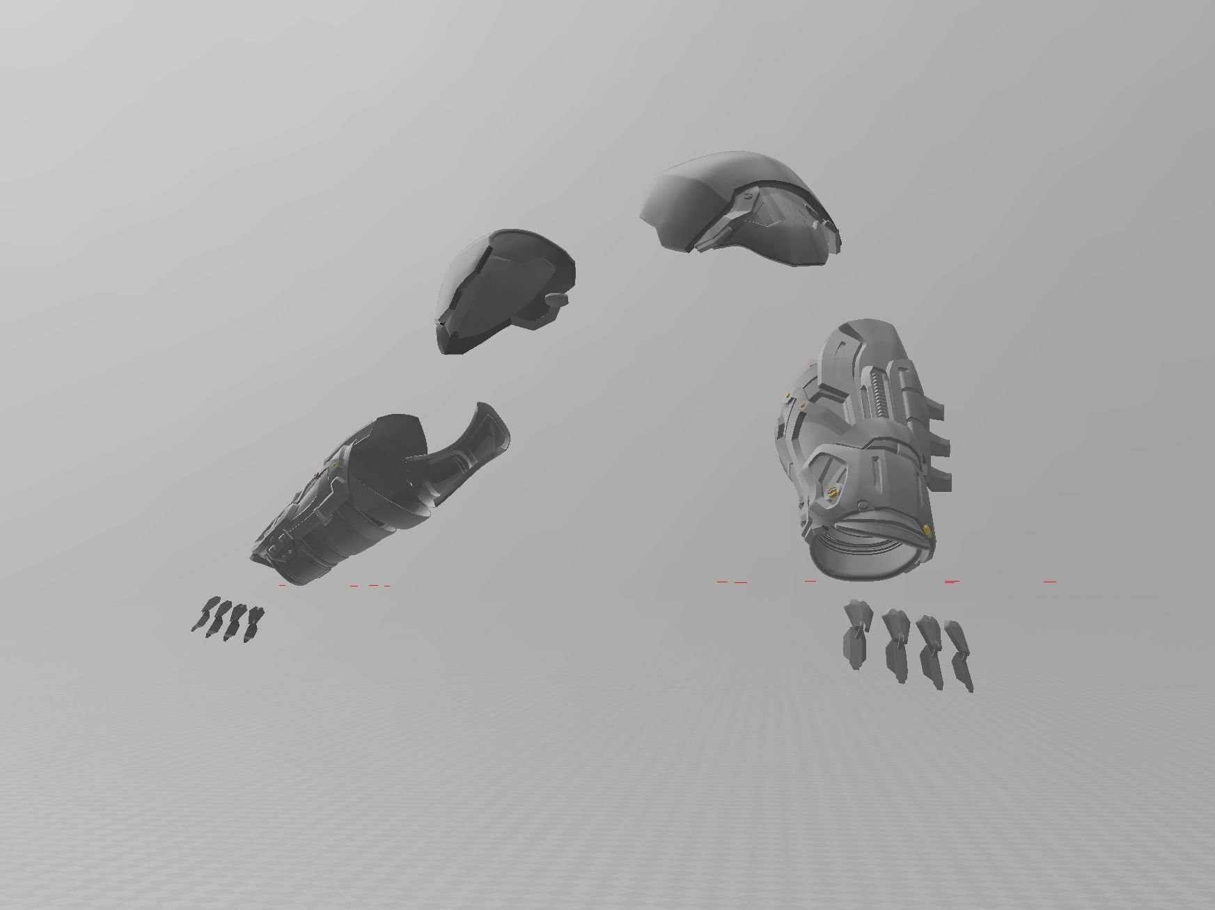 Batman Arkham Knight Shoulder Forearm armor 3D model 3D printable ...