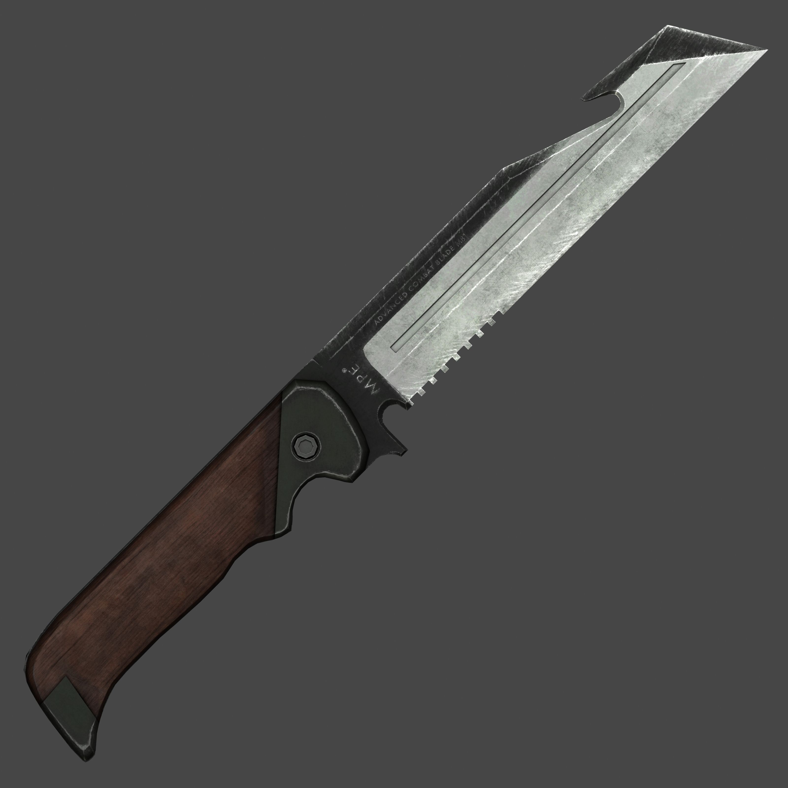 3D model ACB-90 Advanced Combat Blade 90 VR / AR / low-poly | CGTrader