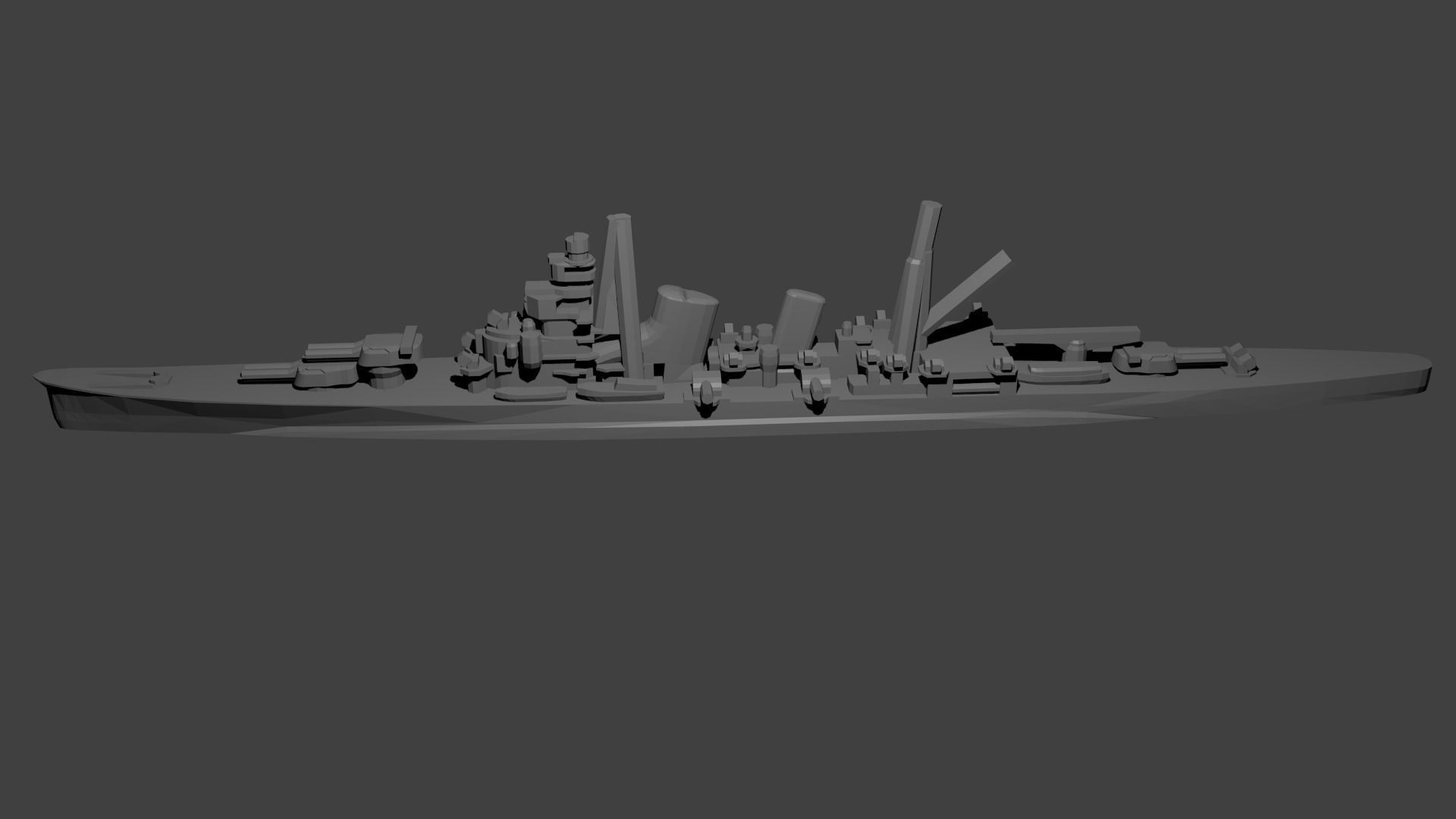 Japanese Aoba Class Cruiser Warship 3D model 3D printable | CGTrader