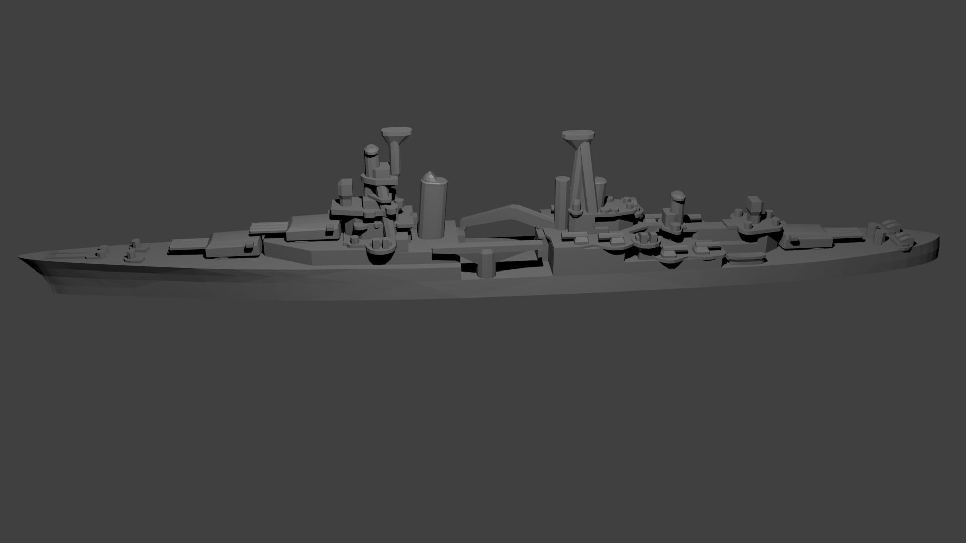 US Portland Class Cruiser Warship 3D model 3D printable | CGTrader