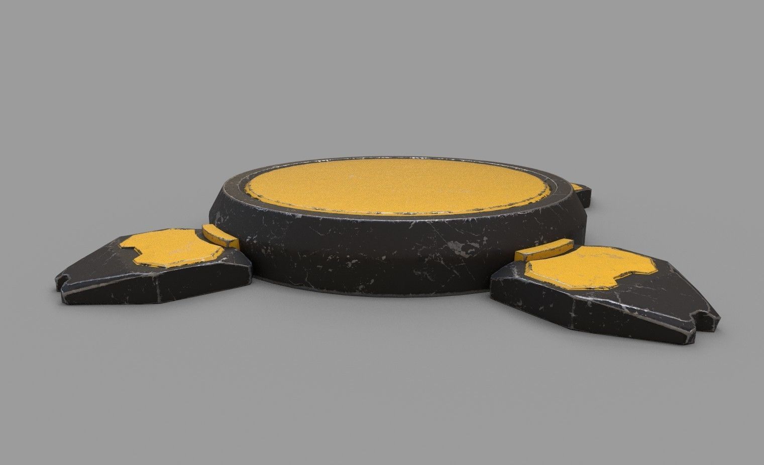 3D model Landmine futuristic - lowpoly - PBR - 7 color variants VR / AR ...