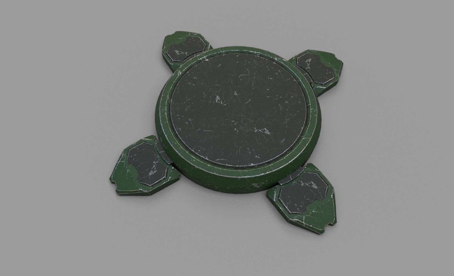 3D model Landmine futuristic - lowpoly - PBR - 7 color variants VR / AR ...