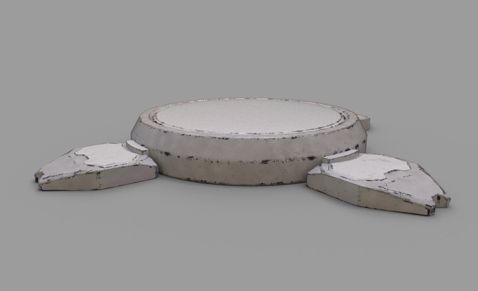 3D model Landmine futuristic - lowpoly - PBR - 7 color variants VR / AR ...