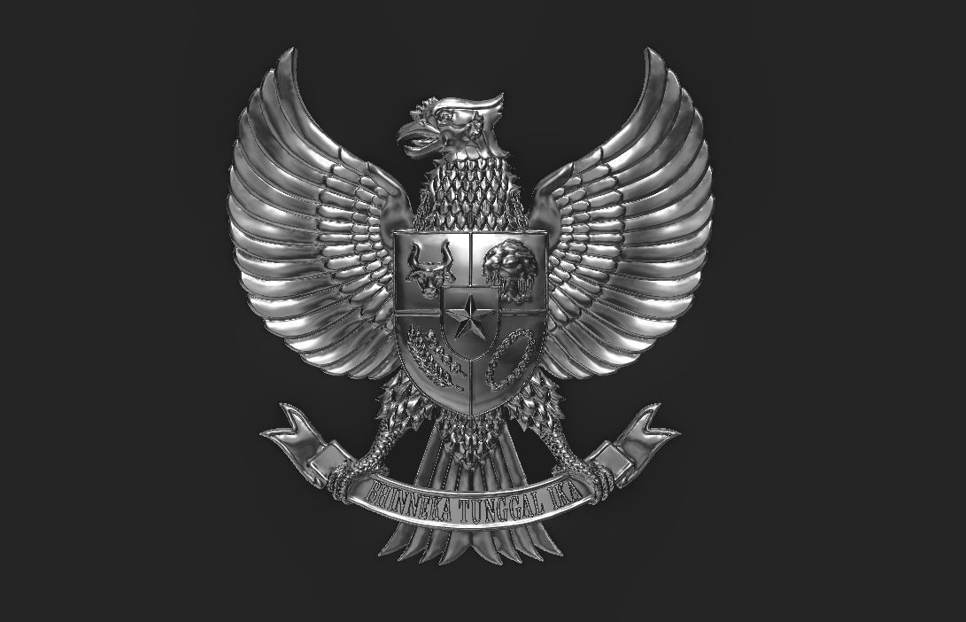 Garuda Pancasila Logo 3D model | CGTrader