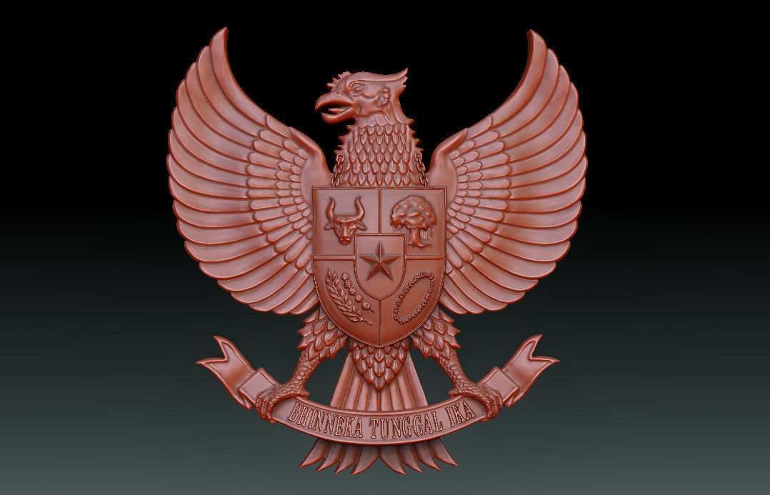 Garuda Pancasila Logo 3D model | CGTrader