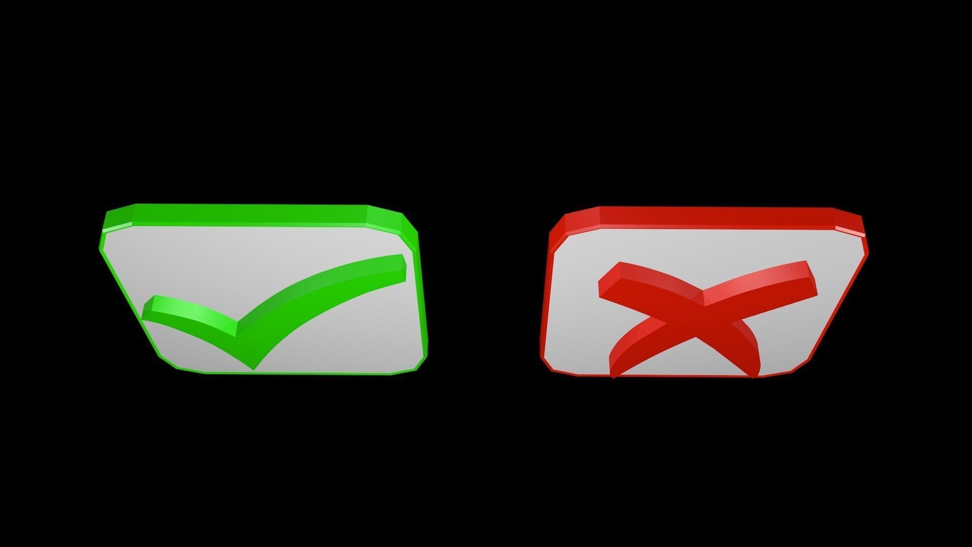 3D model Low poly check mark 9 VR / AR / low-poly | CGTrader