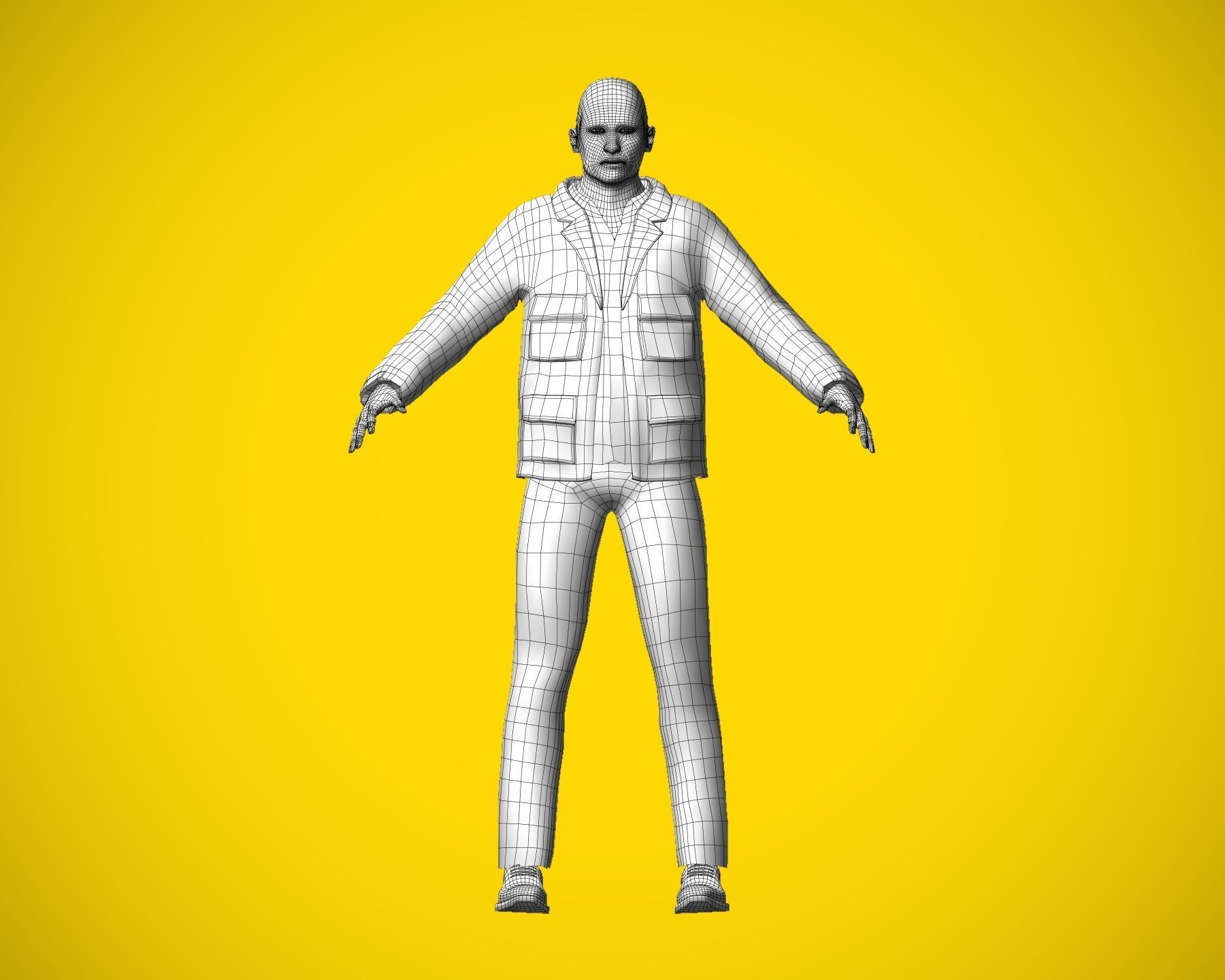 Civilian character free VR / AR / low-poly 3D model rigged | CGTrader