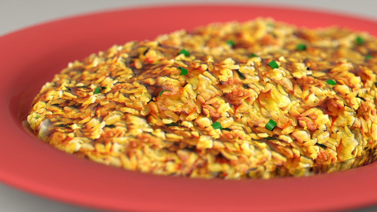 Fried rice 3D model | CGTrader