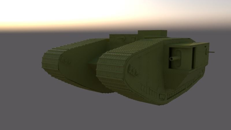 english tank mark 5 3D model | CGTrader