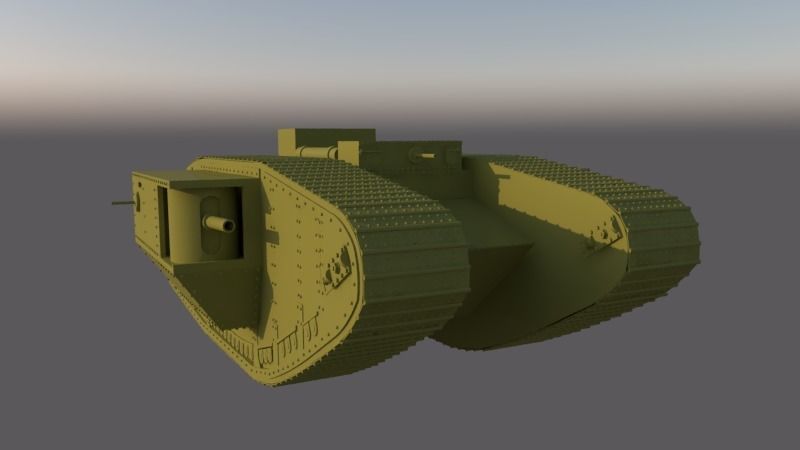 english tank mark 5 3D model | CGTrader