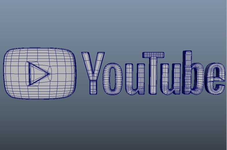 youtube logo 3d 3D model | CGTrader