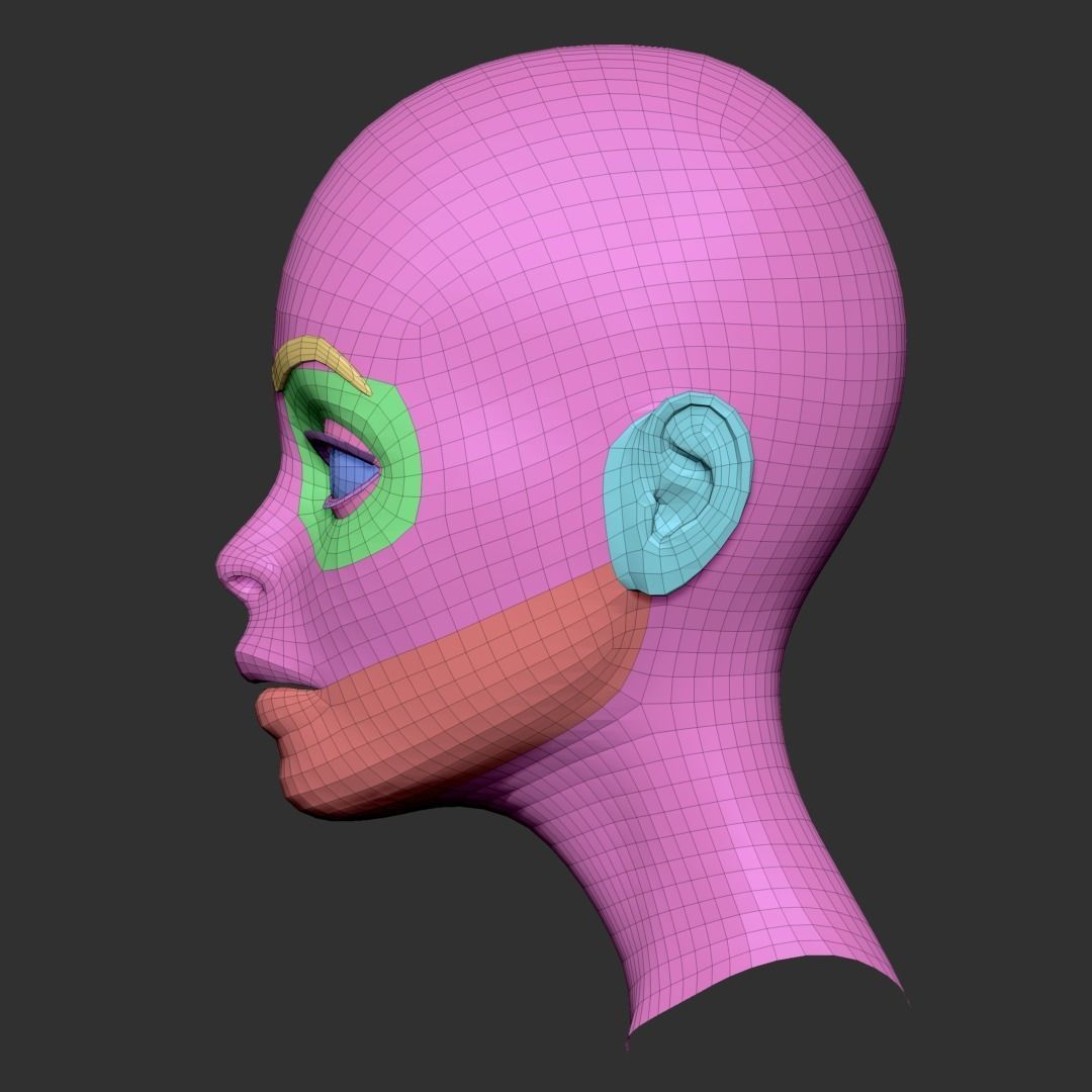 3D model Stylized Female Head VR / AR / low-poly | CGTrader