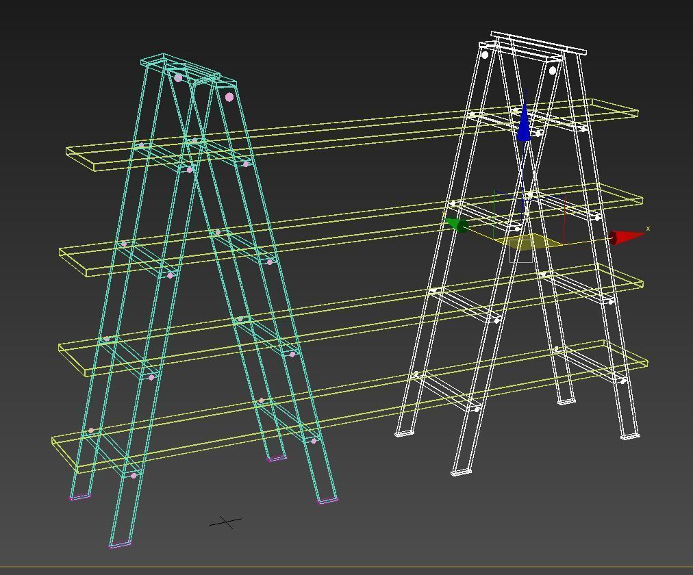 3D model Shelving Aluminium Ladder VR / AR / low-poly | CGTrader