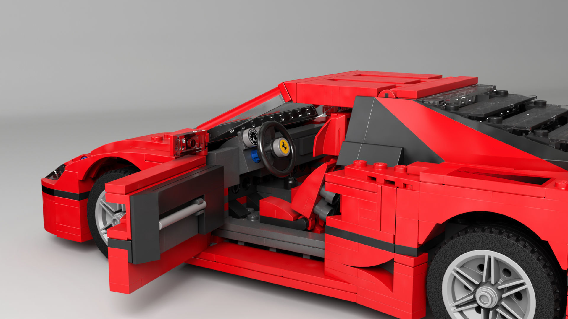 Lego Creator Ferrari F40 3D model rigged | CGTrader