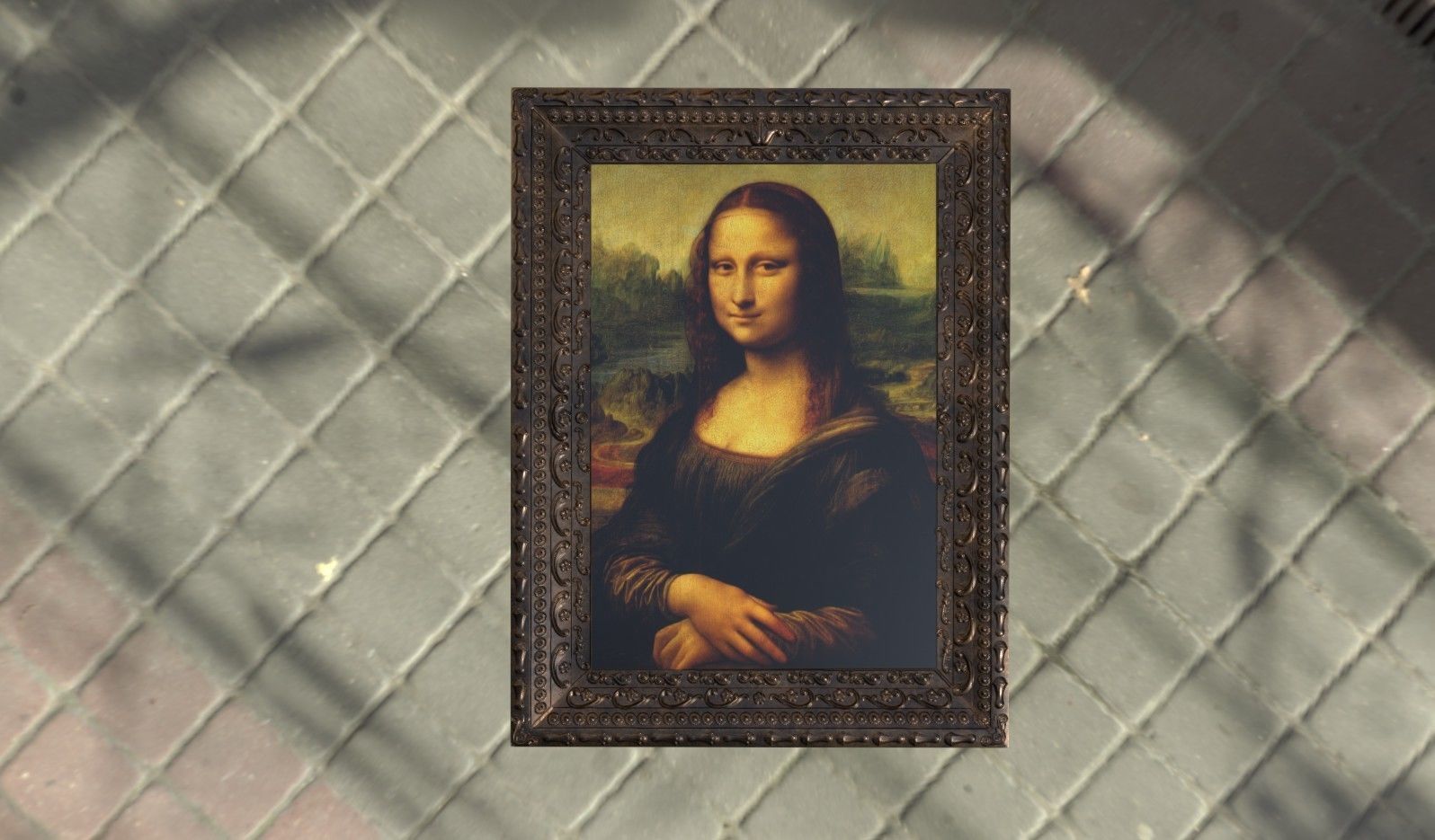 3D model Monalisa mona lisa in frame VR / AR / low-poly | CGTrader