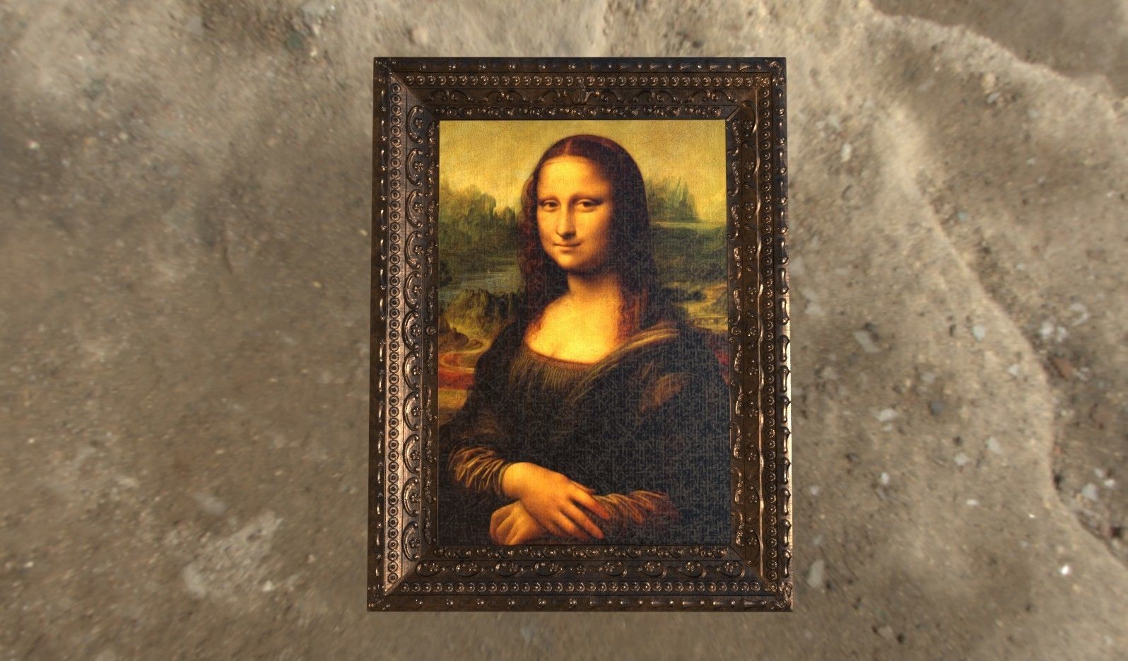 3D model Monalisa mona lisa in frame VR / AR / low-poly | CGTrader