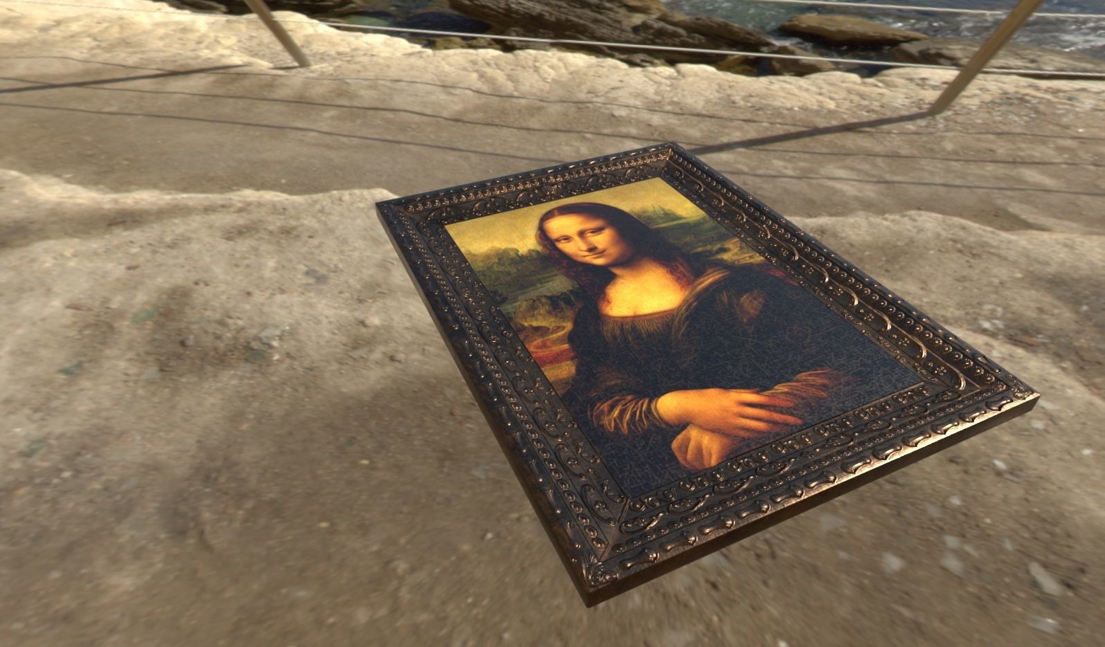 3D model Monalisa mona lisa in frame VR / AR / low-poly | CGTrader