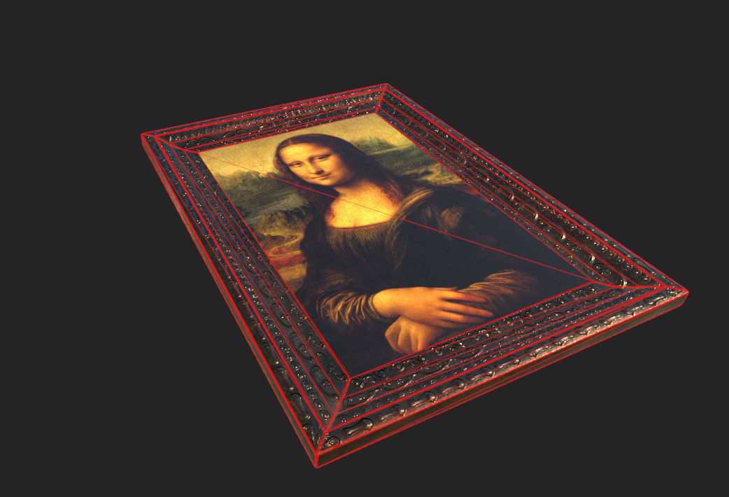 3D model Monalisa mona lisa in frame VR / AR / low-poly | CGTrader
