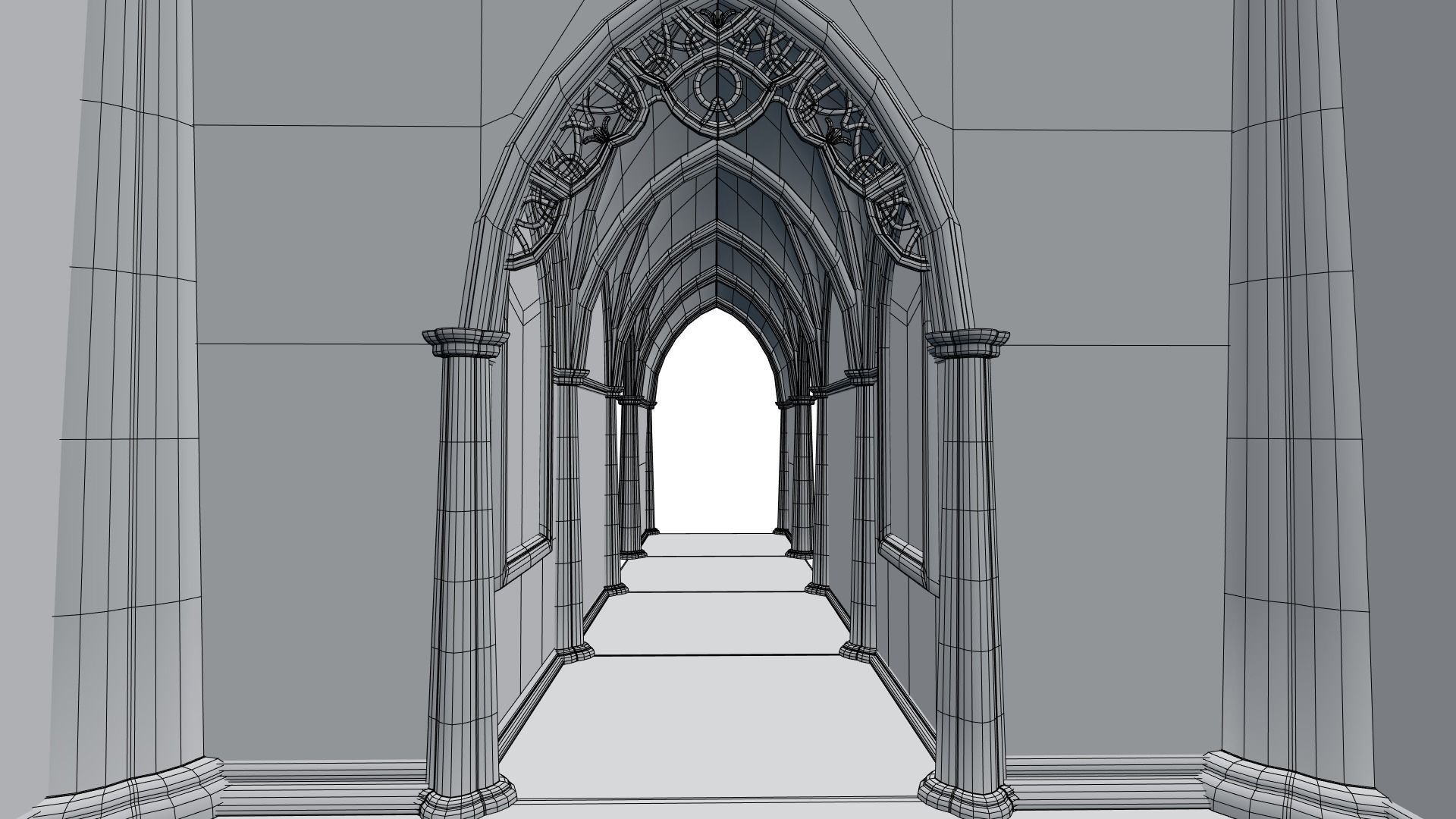 3D model Low Poly Gothic Chapel With PBR Materials VR / AR / low-poly ...