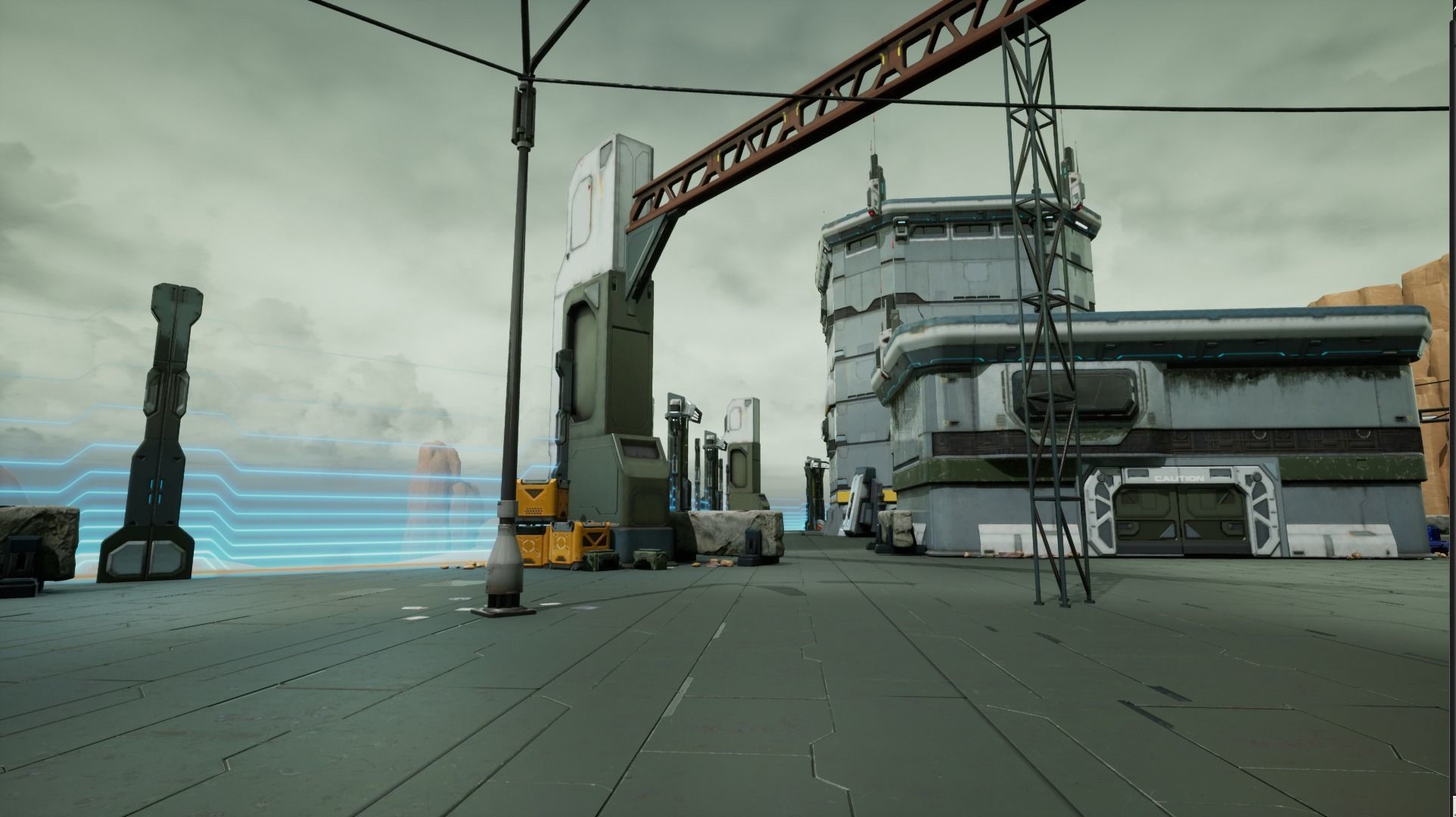 3D model Modular Sci-Fi Hangars Location VR / AR / low-poly | CGTrader