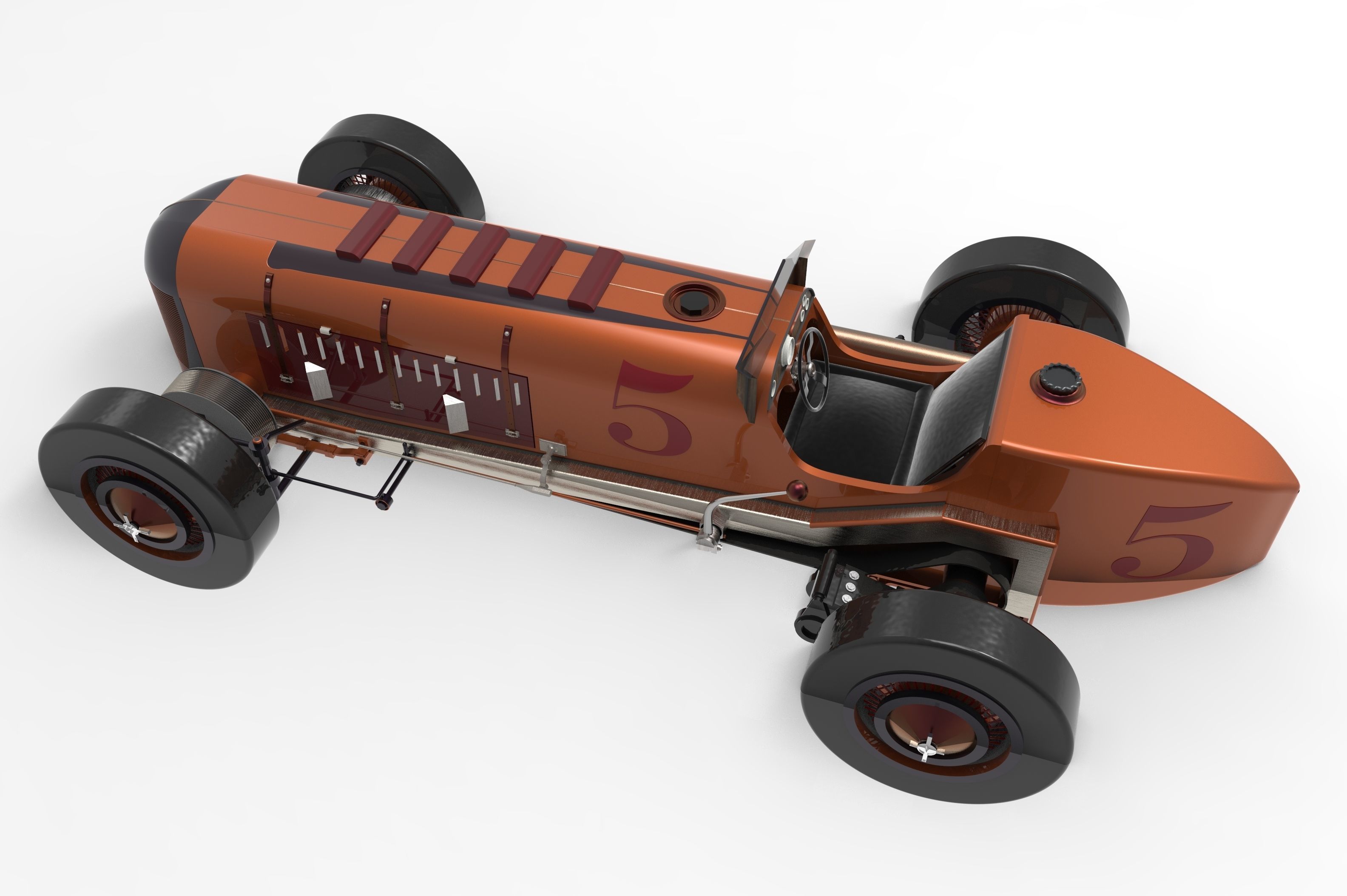 Old Racing Car free 3D model | CGTrader