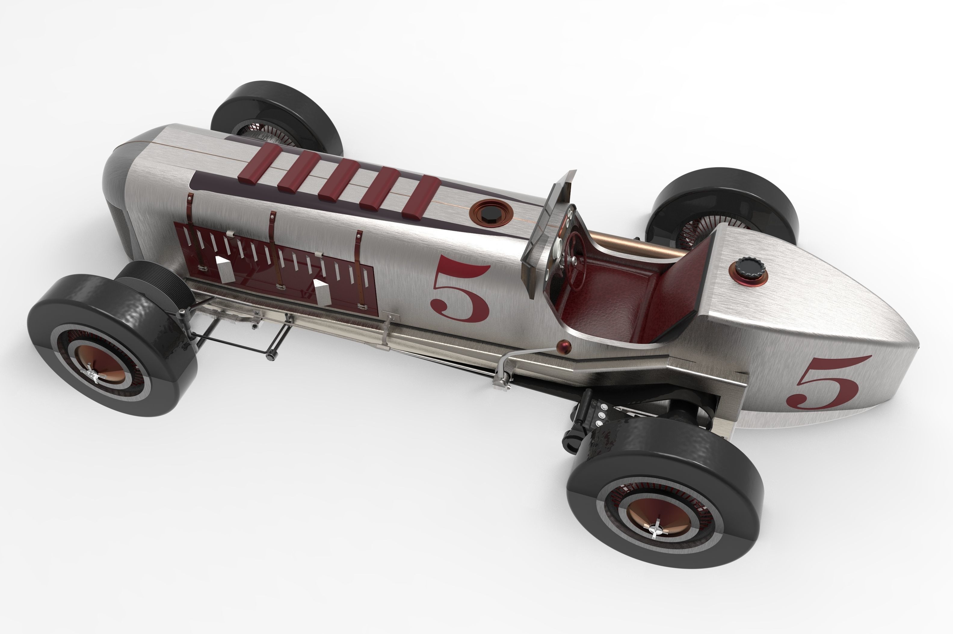 Old Racing Car free 3D model | CGTrader