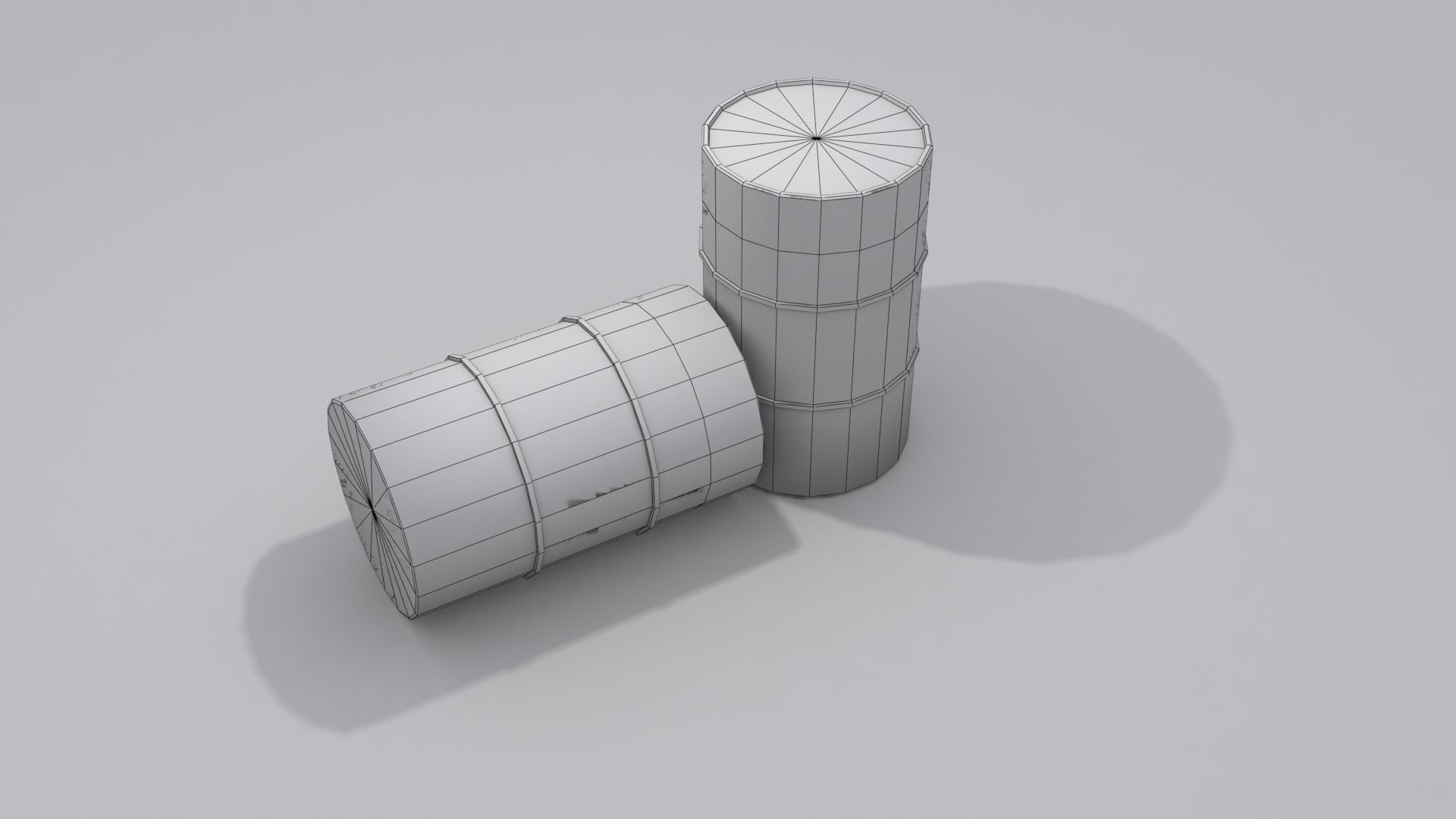 Texture Bareel low poly two wooden barrels VR / AR / low-poly | CGTrader