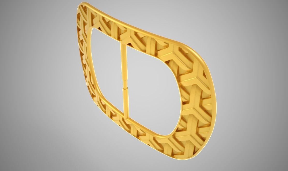 Patterned Buckle 3D model 3D printable | CGTrader