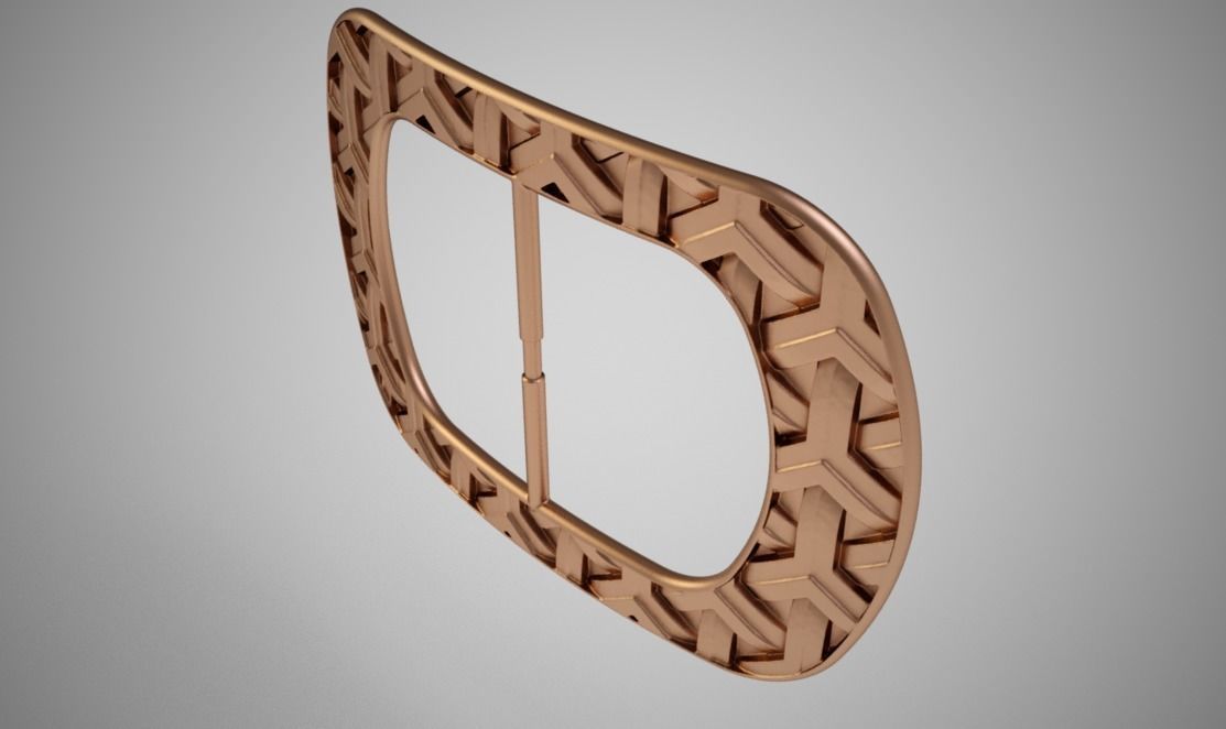 Patterned Buckle 3D model 3D printable | CGTrader
