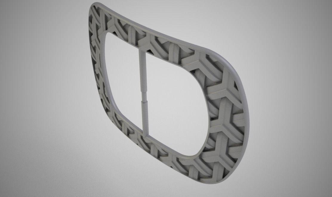 Patterned Buckle 3D model 3D printable | CGTrader