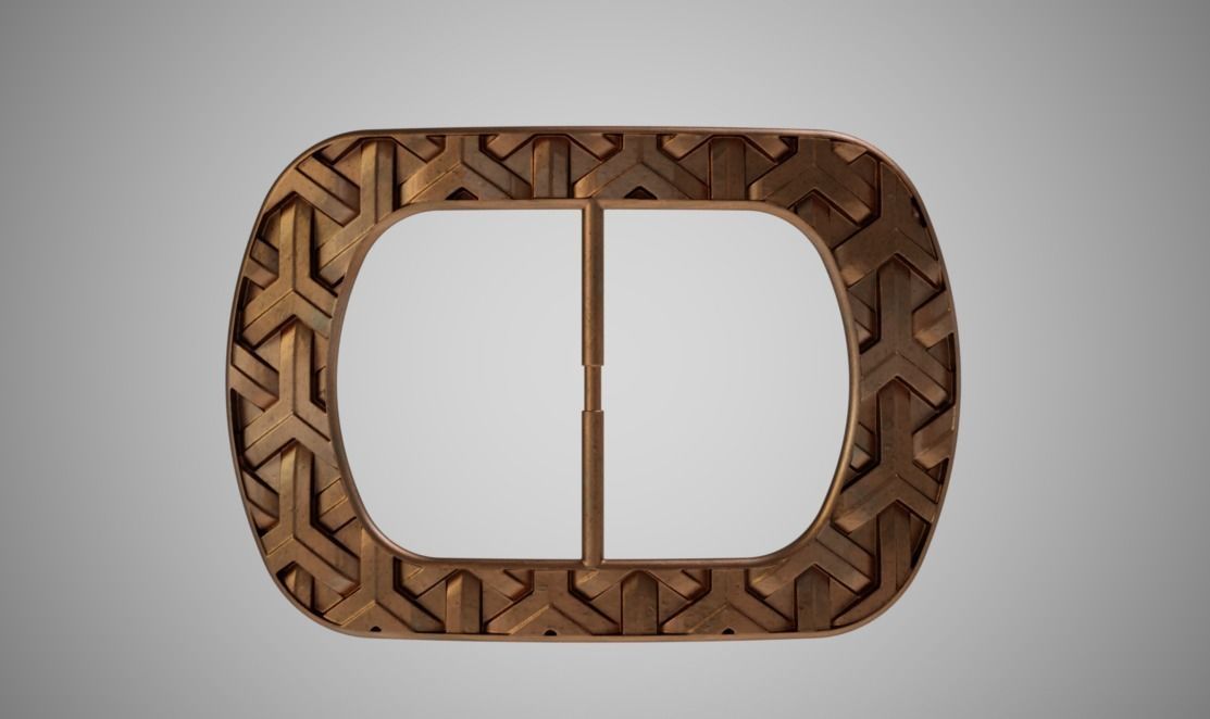 Patterned Buckle 3D model 3D printable | CGTrader