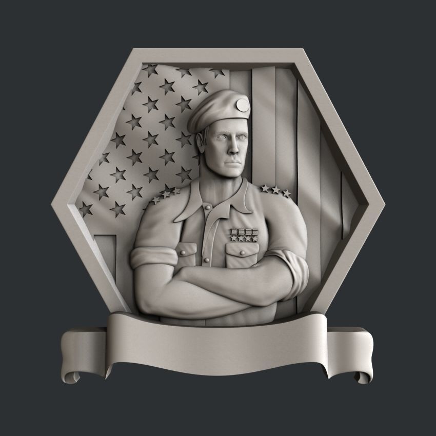 3d STL models for CNC router military 3D model | CGTrader
