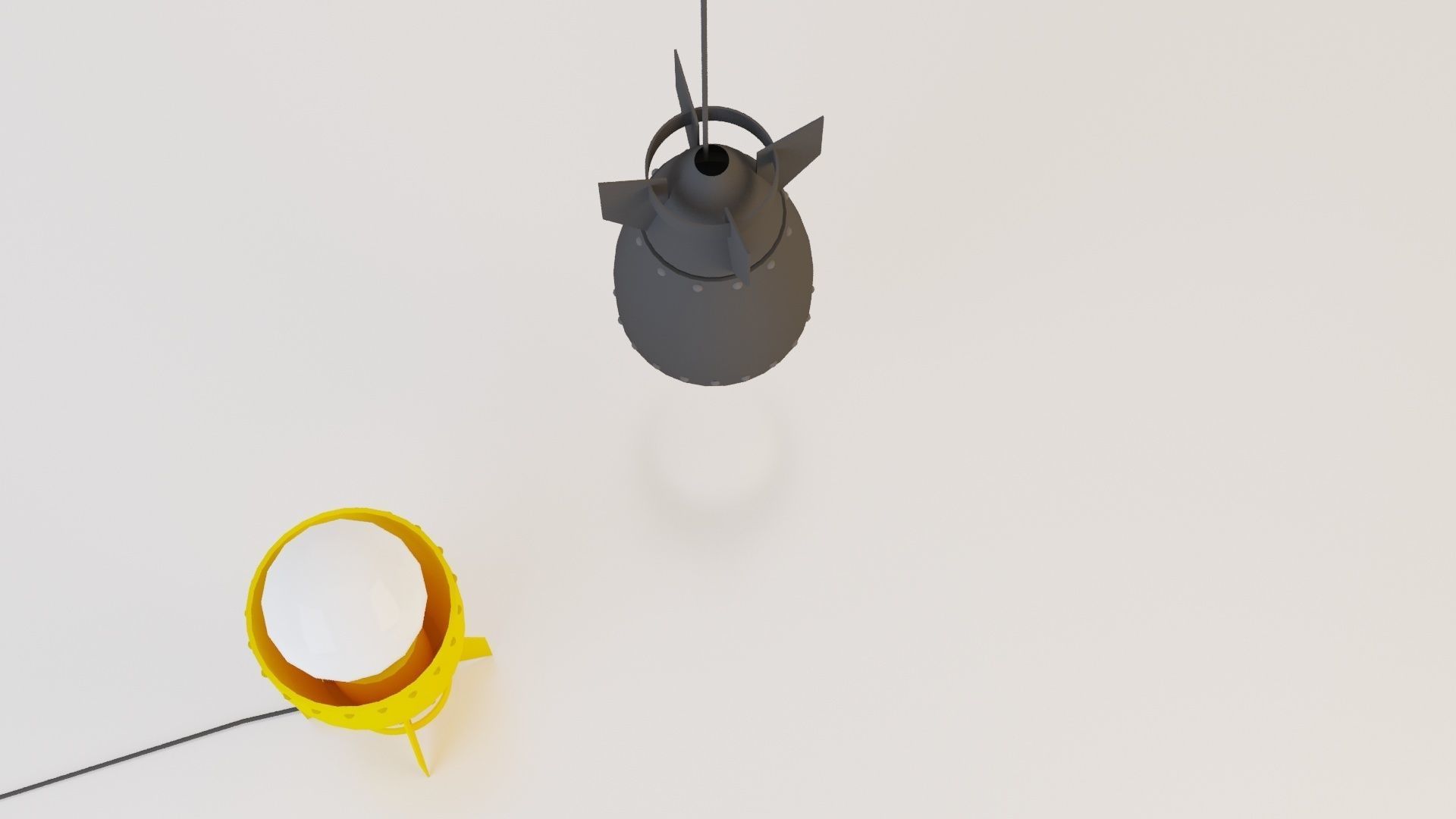 Metal bomb Lamp-chandelier 3D model | CGTrader