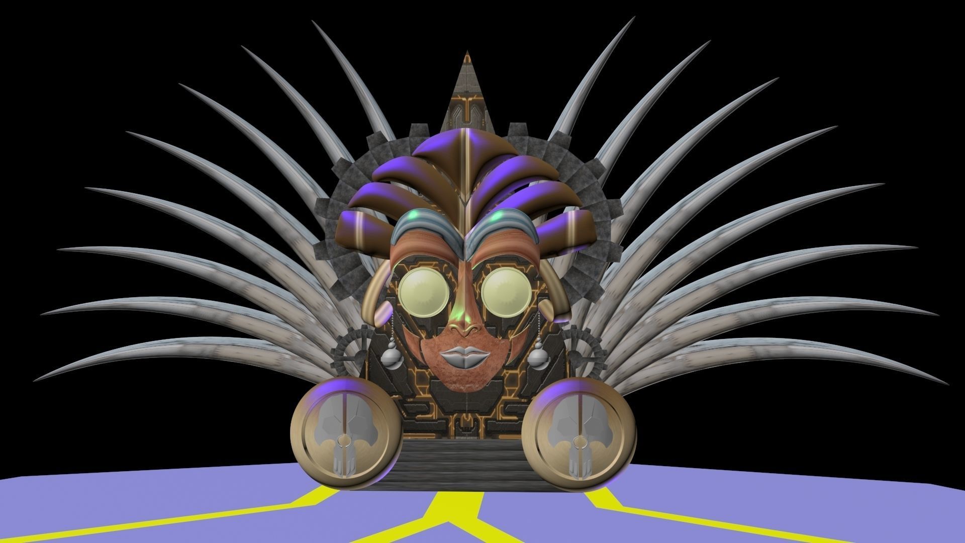 steampunk queen 3D model | CGTrader