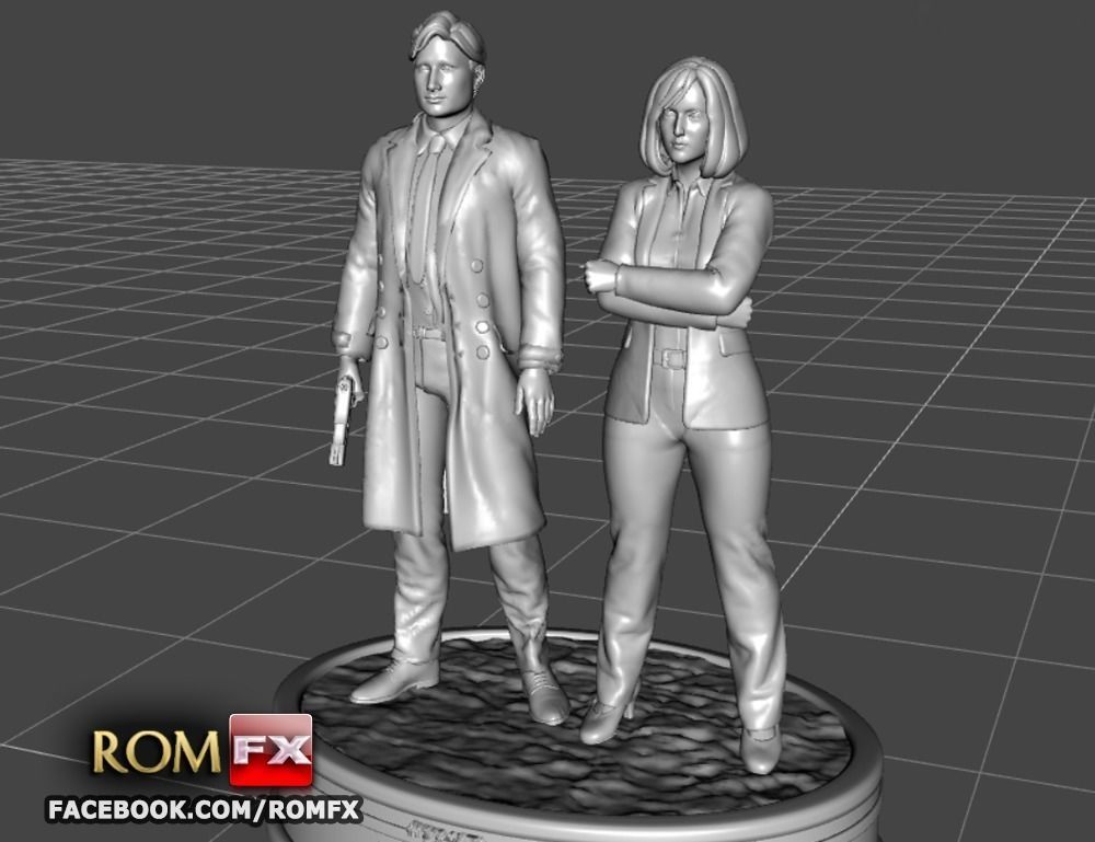 The X Files - Mulder and Scully Printables Figures 3D model 3D ...