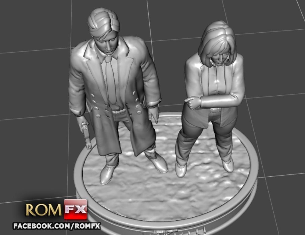 The X Files - Mulder and Scully Printables Figures 3D model 3D ...