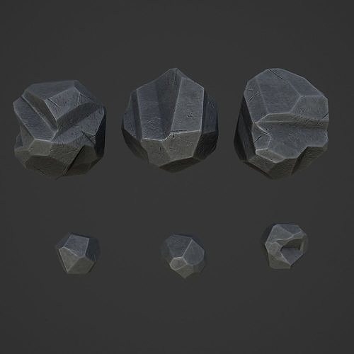 3D model Stylized stones pack VR / AR / low-poly | CGTrader