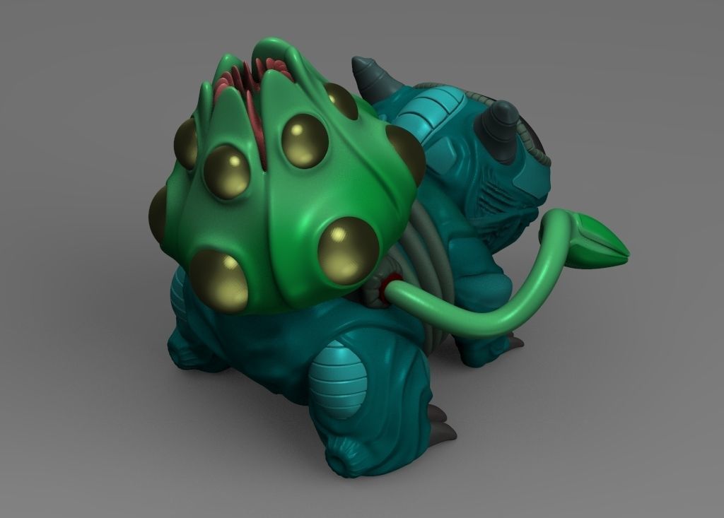 Alien Bulbasaur 3D model 3D printable | CGTrader