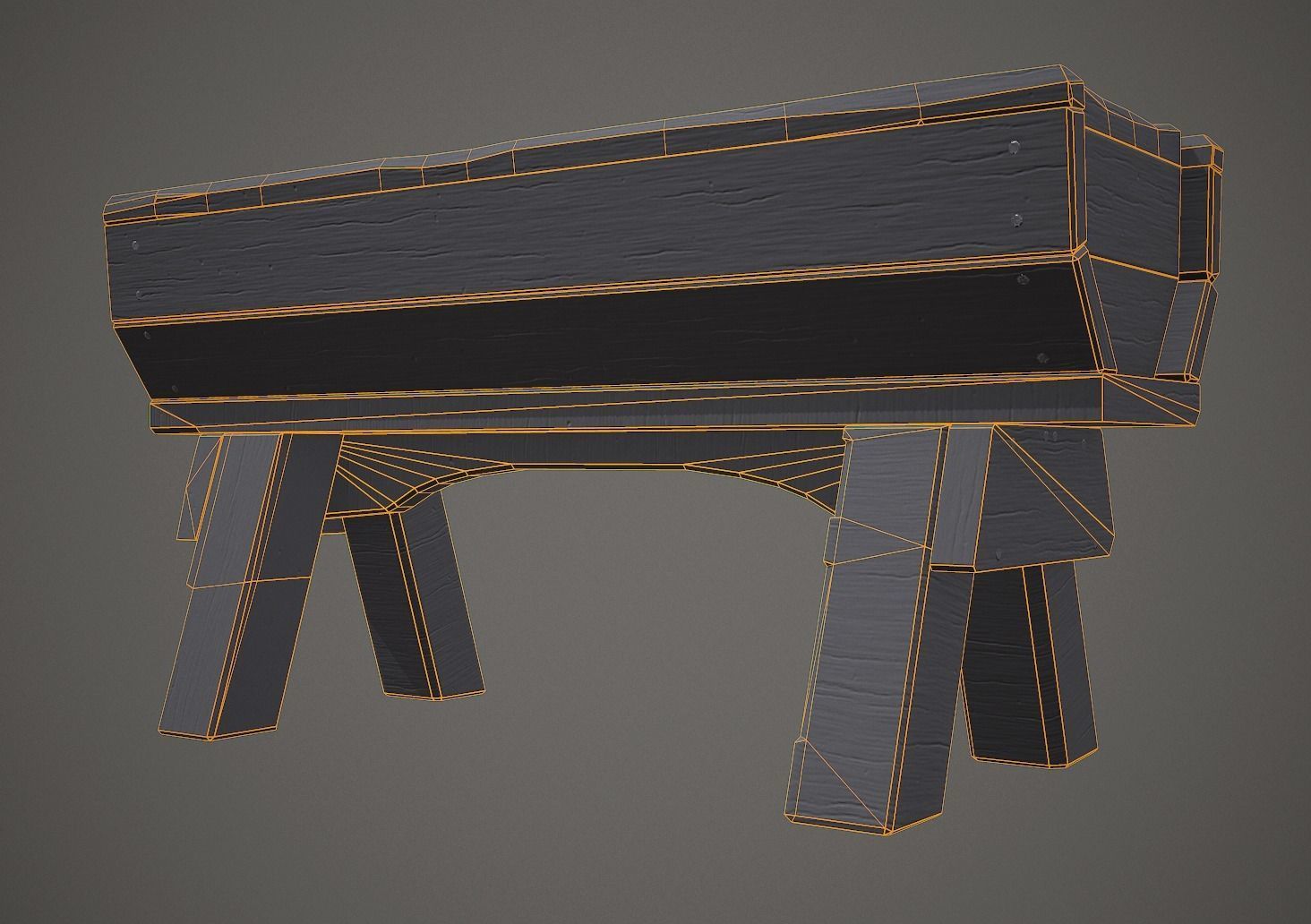 3D model Old Wooden Trough PBR Low Poly VR / AR / low-poly | CGTrader